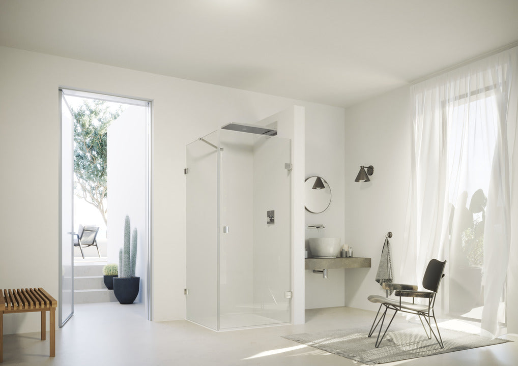Solva frameless Swing door with side panel S125